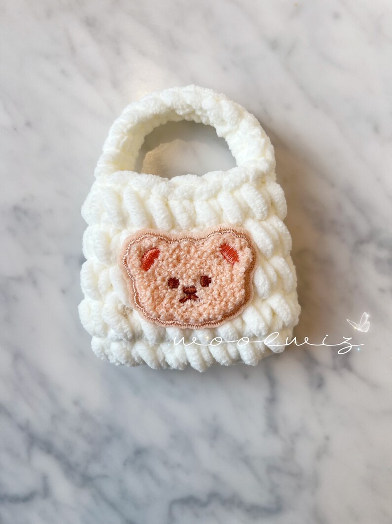 AirPod Case Beige Bear Cute Handmade Crochet Lover Knitting Earpod Case ...