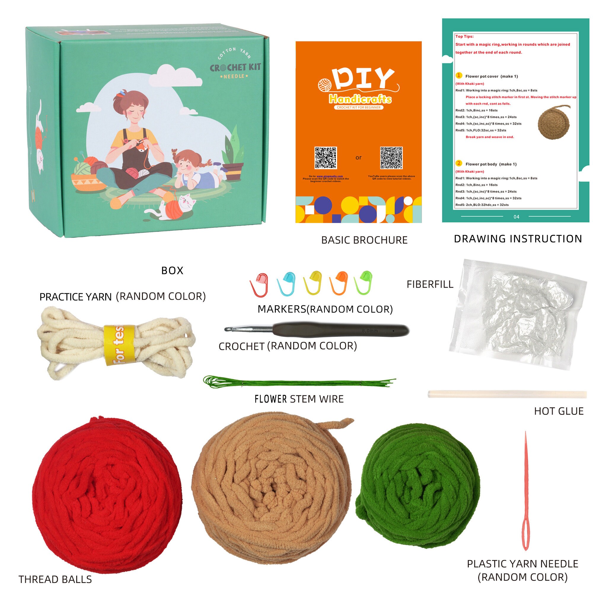 Learn to Crochet Kit How to Crochet Kit Beginner Crochet Kit Learn to ...