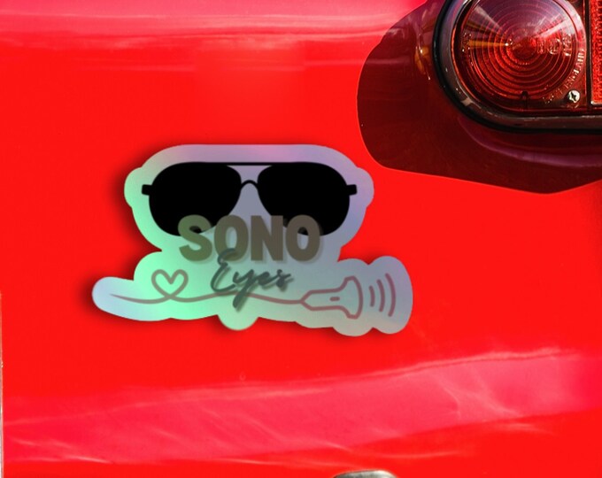 Holographic Sono Eyes Sticker, Ultrasound Tech Accessories, Sonographer ...