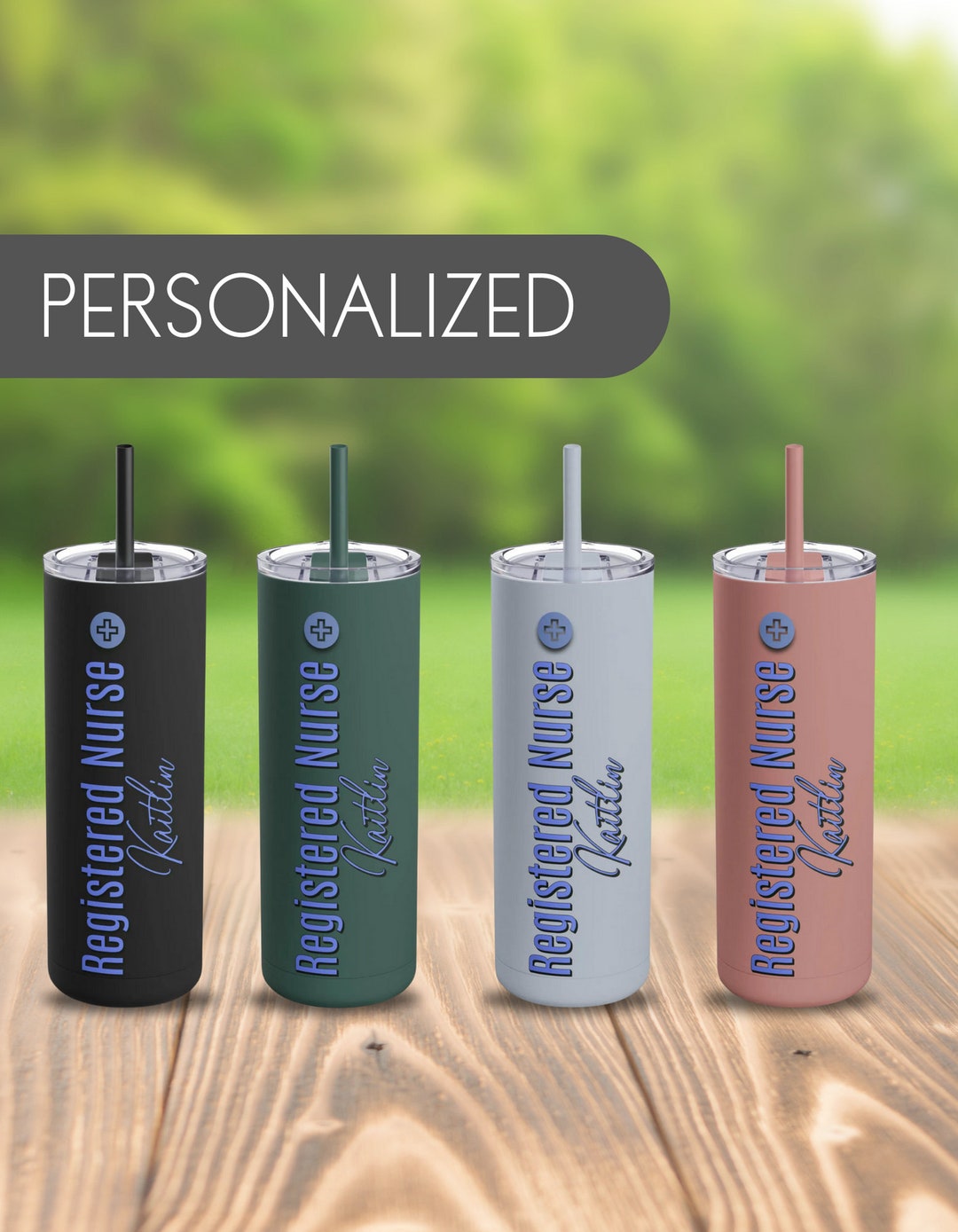 Personalized Tumbler| Registered Nurse Gift| Personalized Gift for RN ...