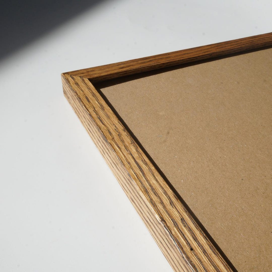 Solid Oak A4 Picture Frame【 Uzukuri Finish + Spline Corner Joint ...