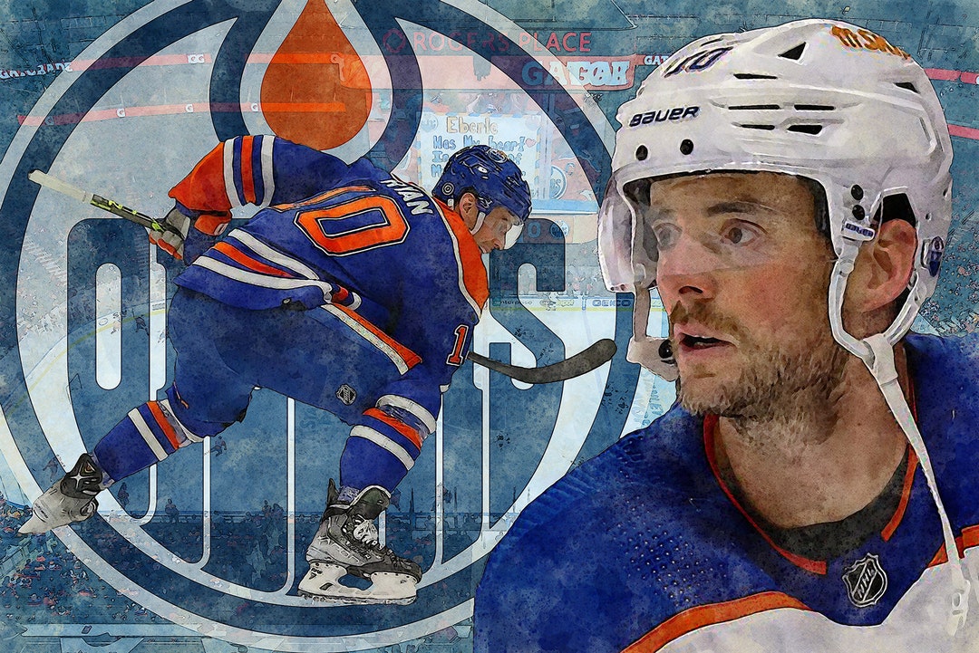 Edmonton Oilers Portrait Art DEREK RYAN Watercolor Illustration From ...