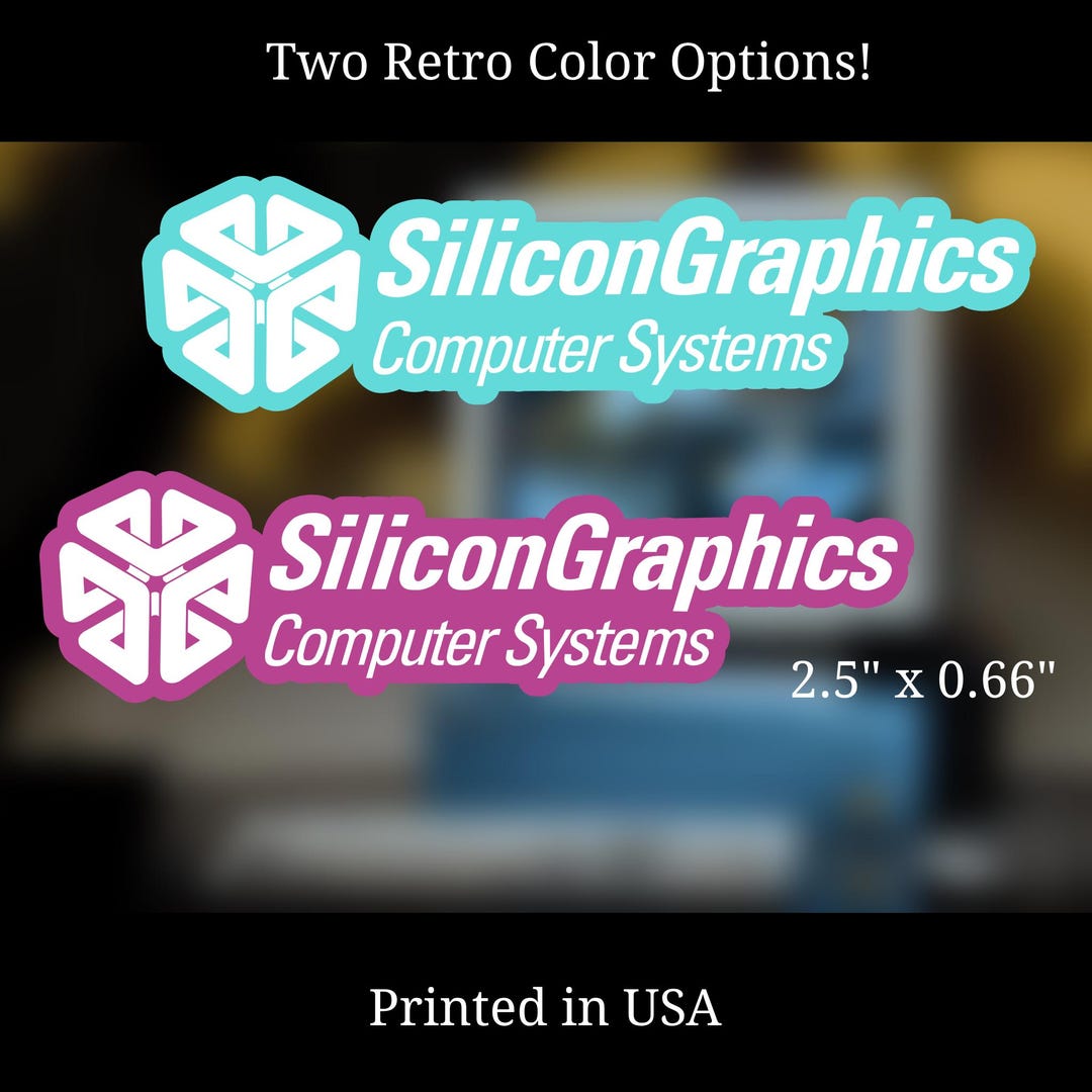 Silicon Graphics Vinyl Sticker – SGI Indigo2 Retro Logo – Teal & Magenta – 90s UNIX Workstation ...