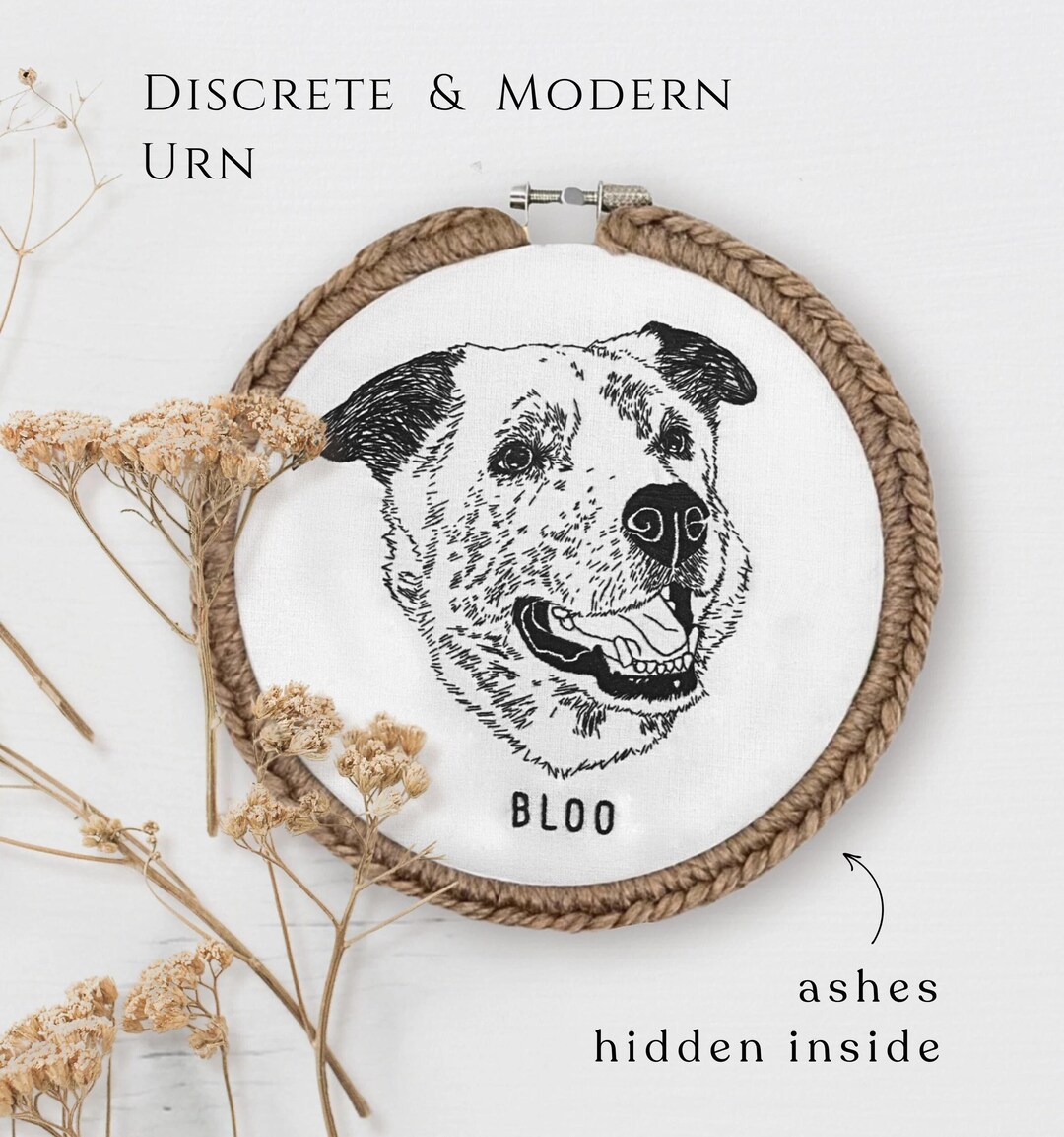 Modern Pet Urn Discrete Urn for Dog Ashes Hidden Urn Pet Urn Flowers ...