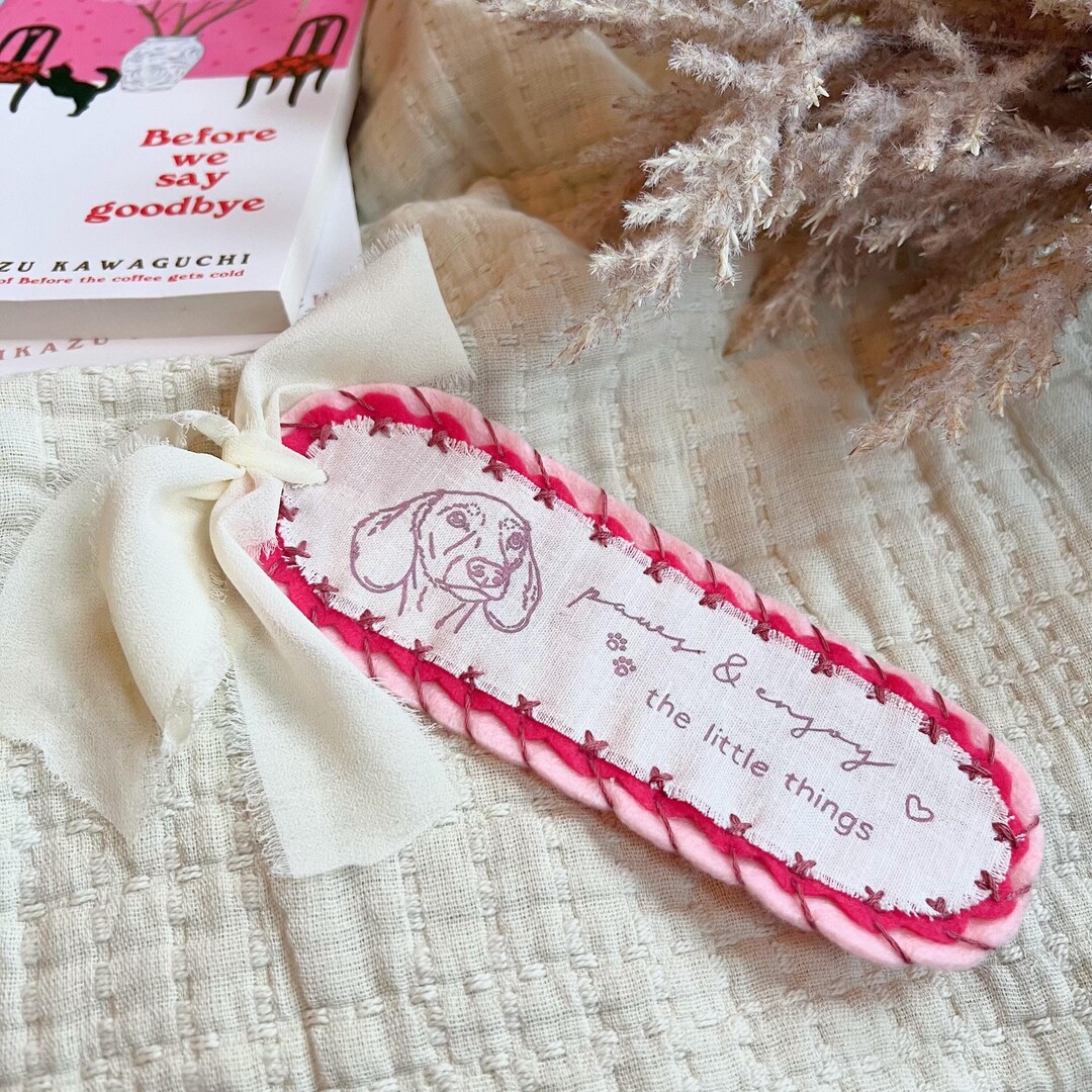 Handmade Felt Dog Bookmark Teacher Gift Dog Mom Book Lover Present ...