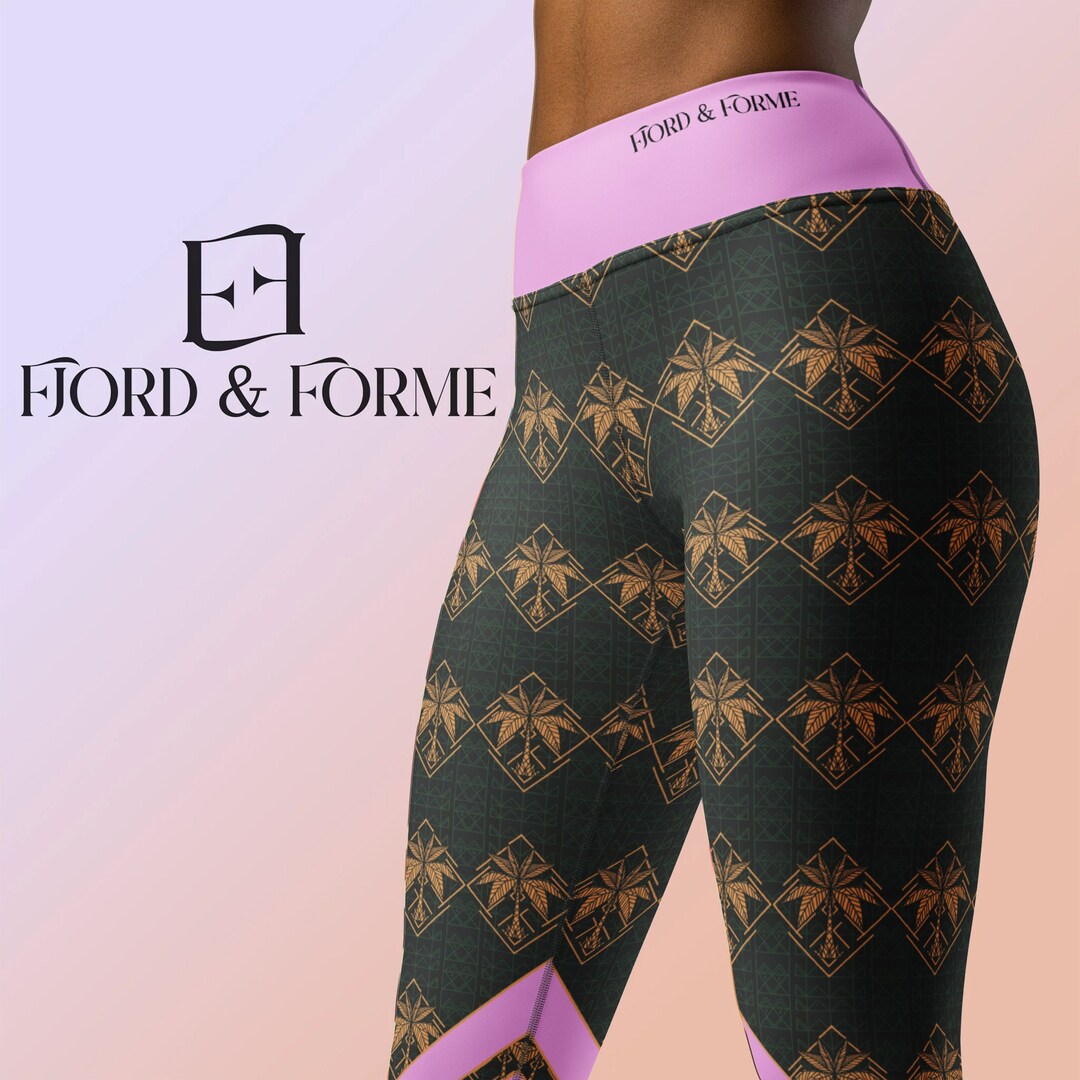 Palm Tree Yoga Pants: High Waisted Spandex Leggings, UPF50+, XS-6XL - Etsy