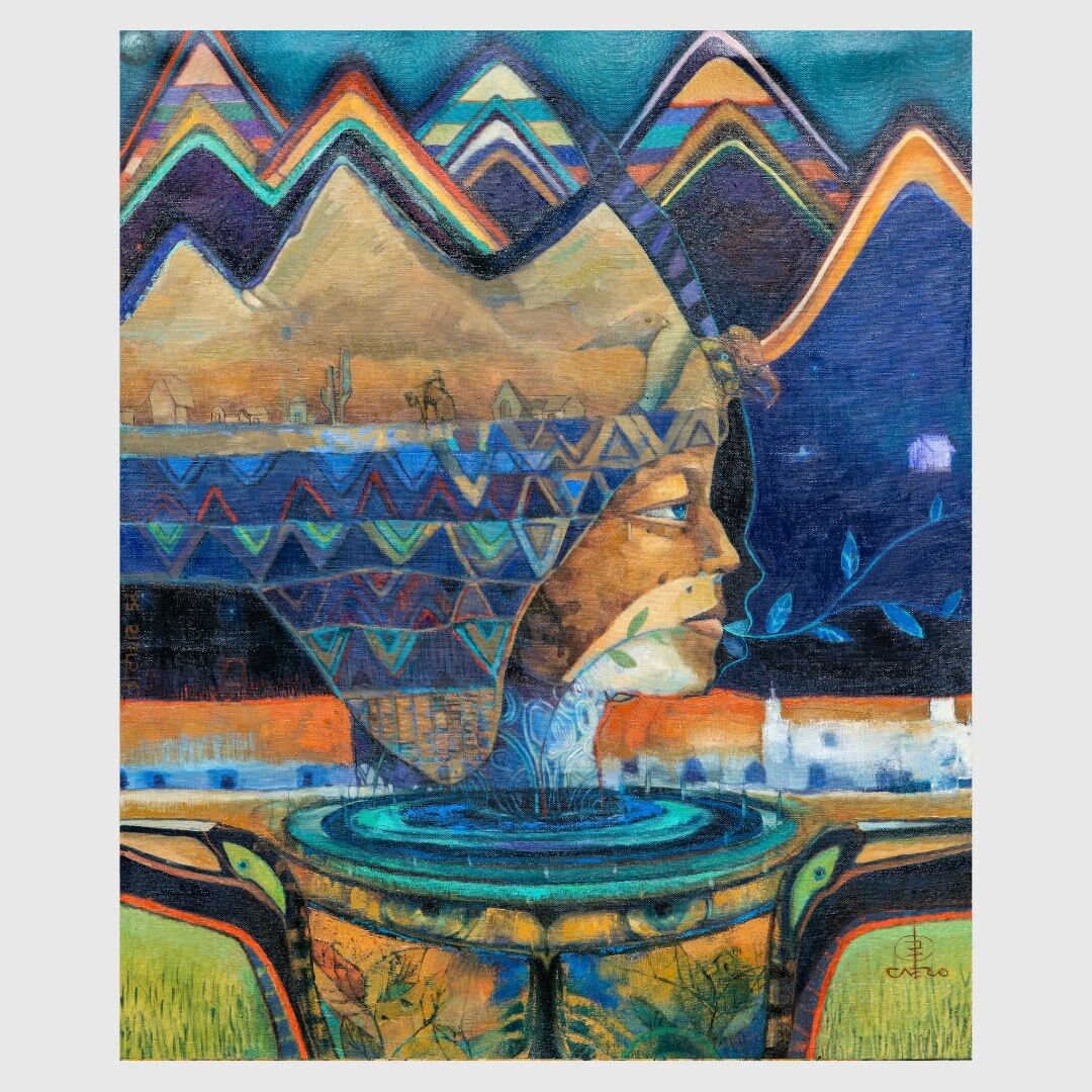 Work of Art: BE ANDEAN. Original Painting, Printing on Canvas, Poster ...