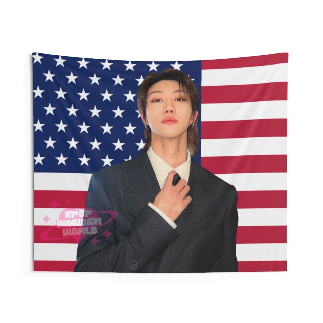 Seventeen Minghao The8 America Flag Tapestry, Kpop Room Decor, Gift for ...