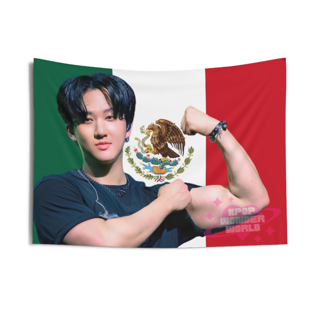 Stray Kids Changbin Mexico Flag Tapestry, Stray Kids Room Decor, Gift ...