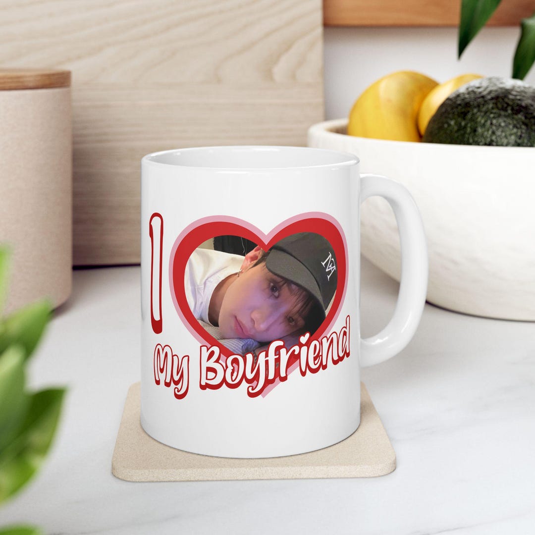 K-pop Bangchan Stray Kids Ceramic Mug, I Love My Boyfriend Cup, 11oz 15oz Korean Music Tea ...