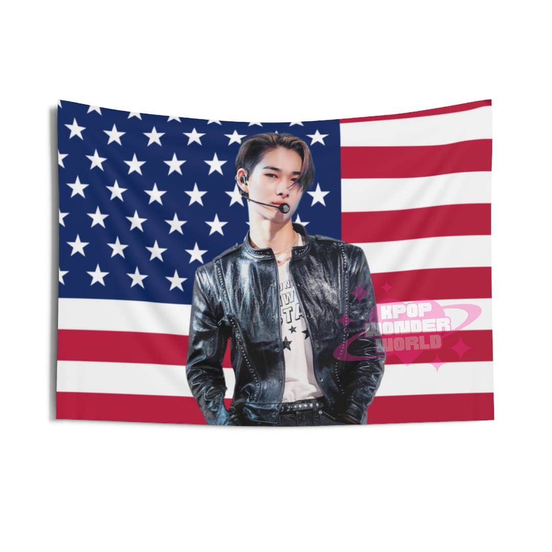 Enhypen Niki America Flag Tapestry, Kpop Room Merch, Gift for Enypen ...