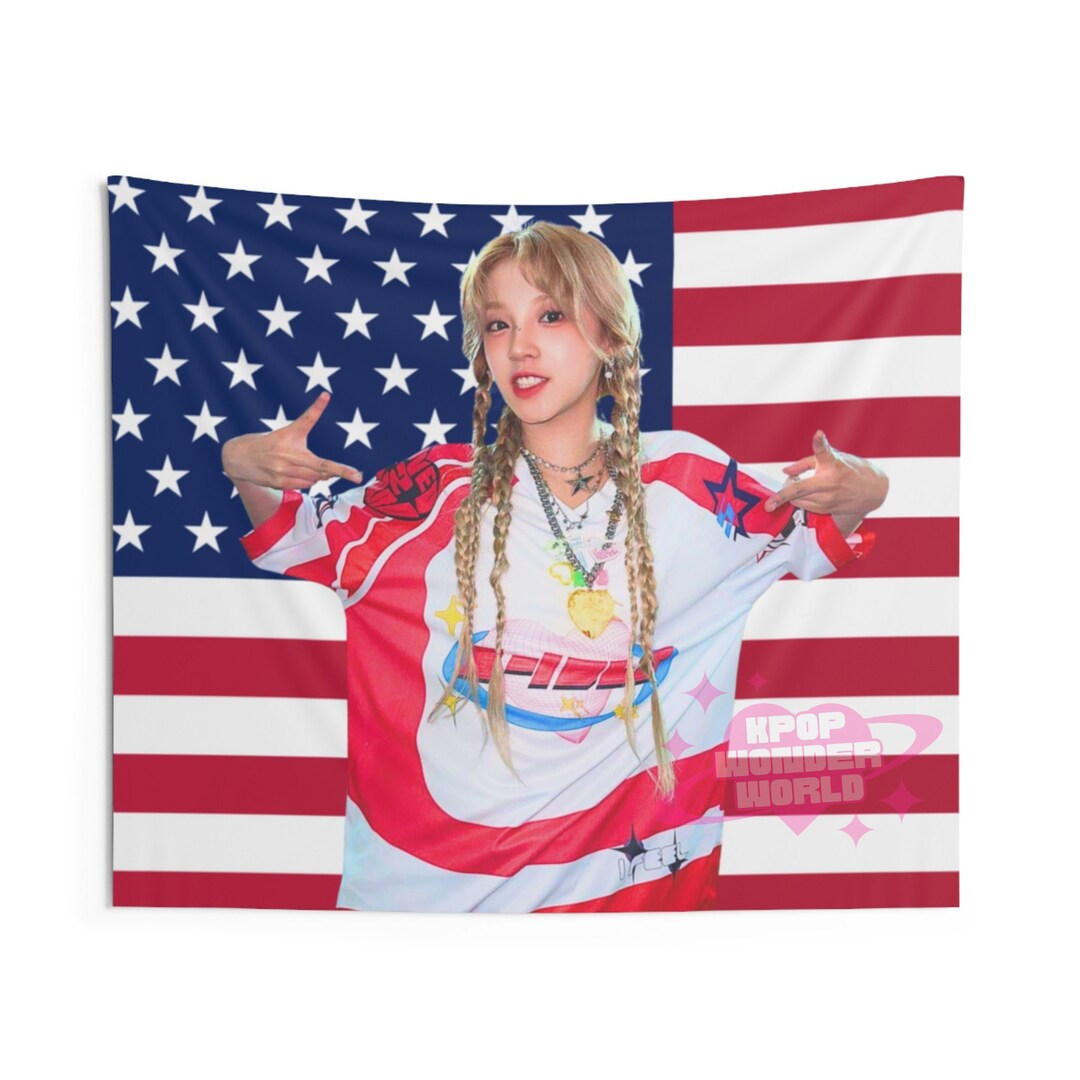 G Idle Yuqi America Flag Tapestry, Kpop Funny Room Merch, Gift for ...
