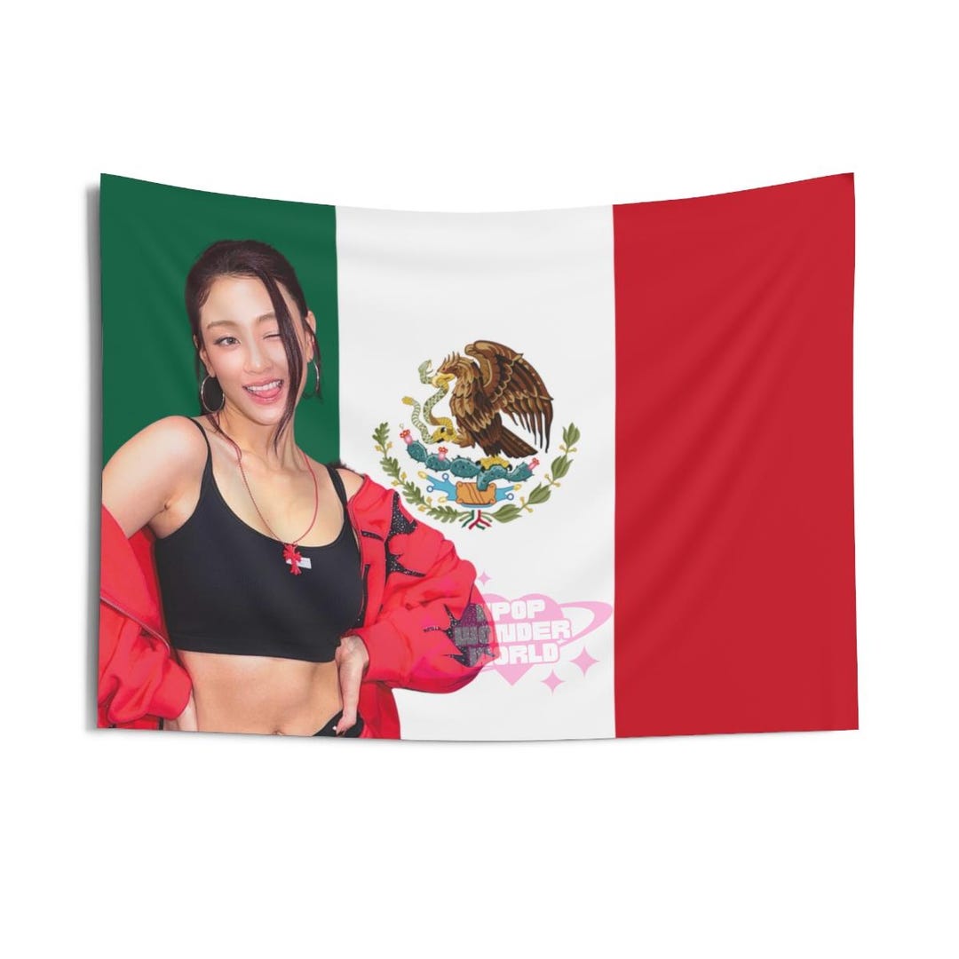 Tapiz de la bandera de México de Twice Jihyo, decoración de habitación ...