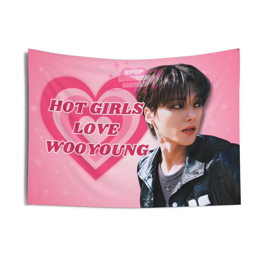 Ateez Wooyoung Hot Girls Concert Flag, Ateez Flag, Ateez Tapestry, Gift ...