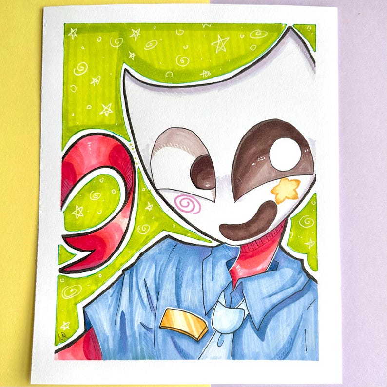 El asombroso dibujo de Gangle del circo digital Spudsy's Happy Mask ver ...