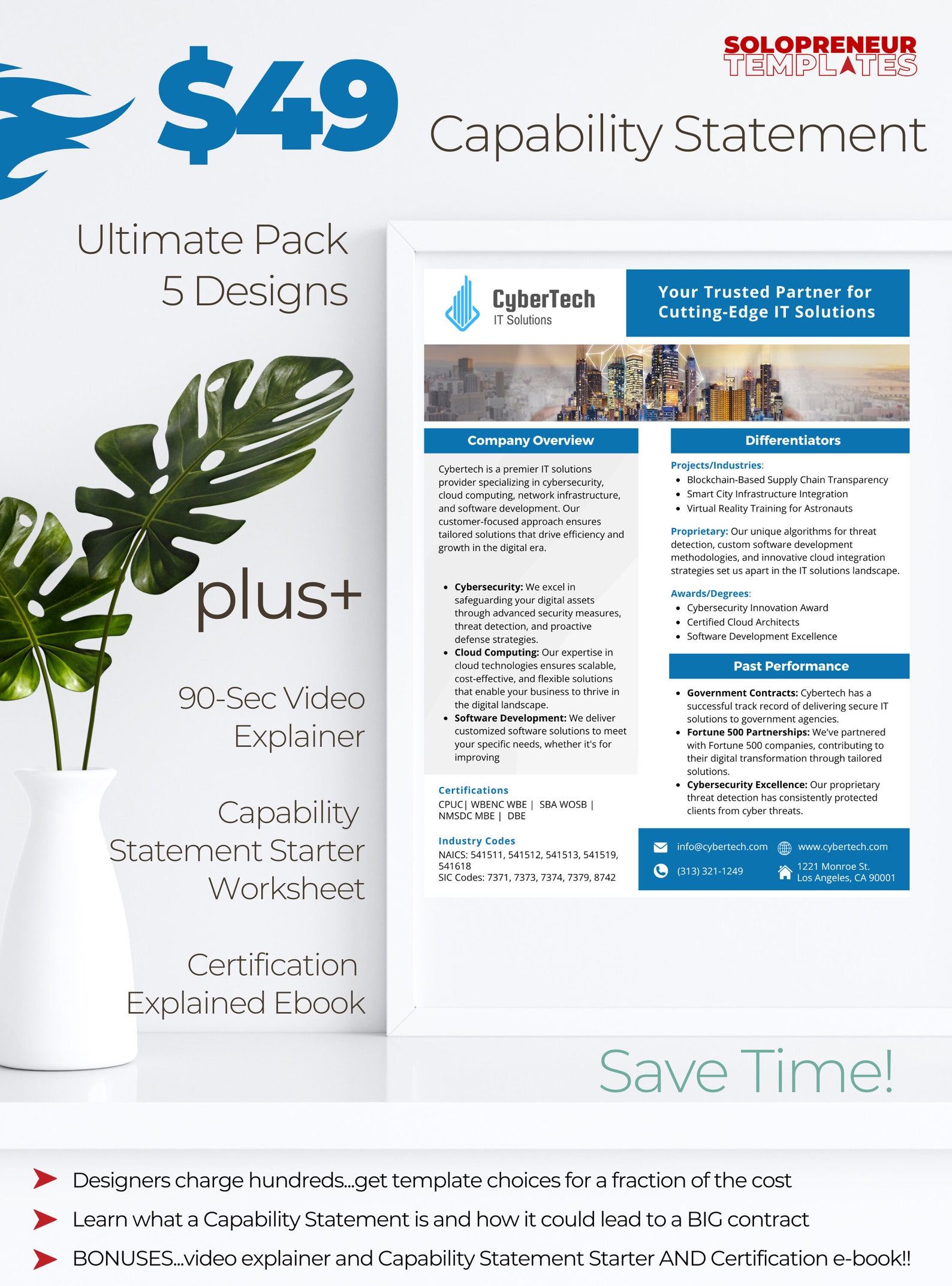 Ultimate Capability Statement Template Bundle – Secure Corporate ...
