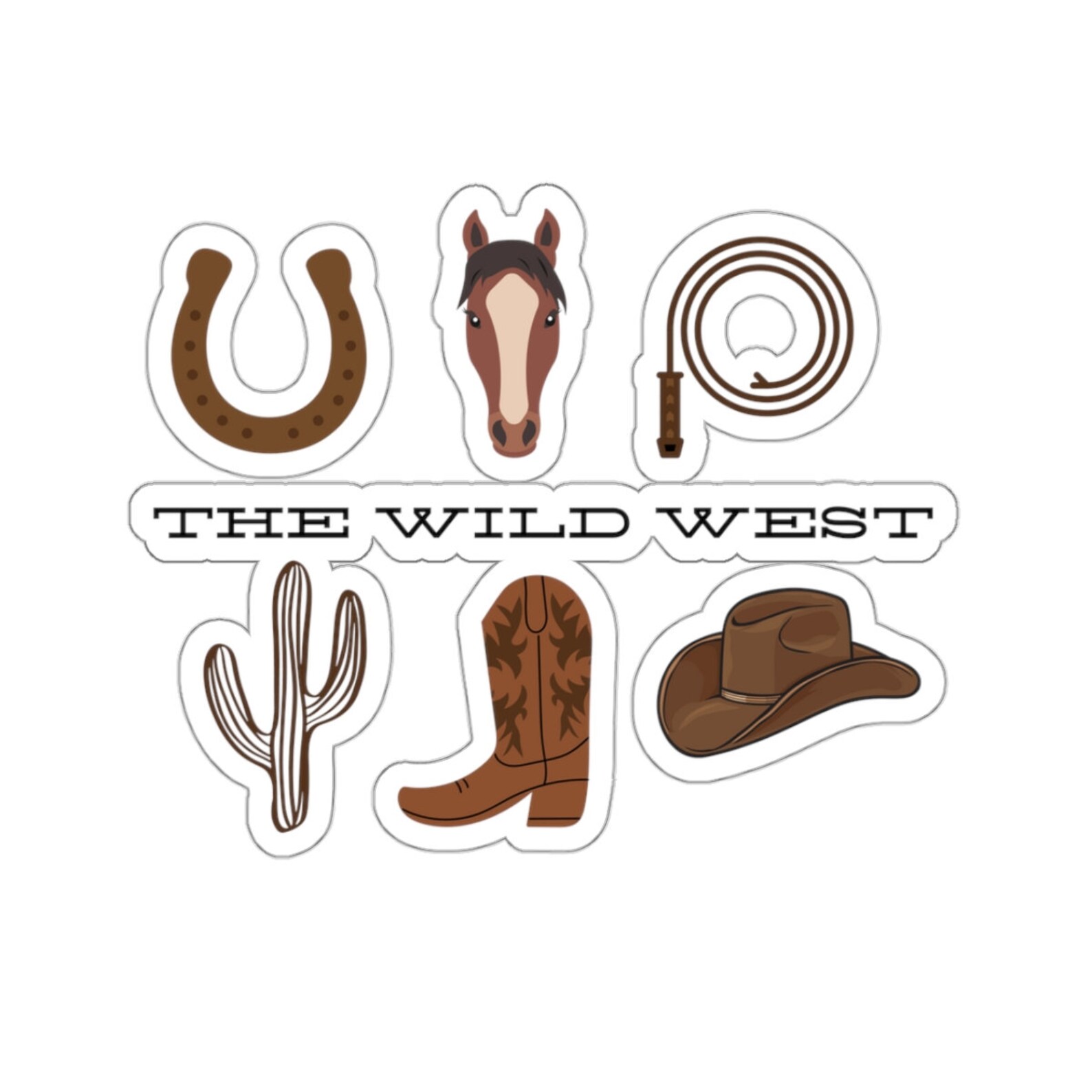 The Wild West Sticker, Horse Sticker, Equestrian Sticker, Western ...