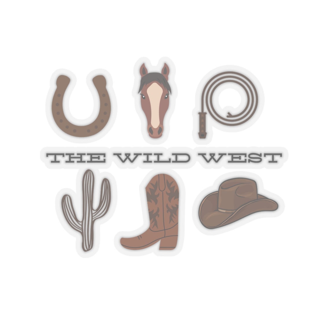 The Wild West Sticker, Horse Sticker, Equestrian Sticker, Western ...