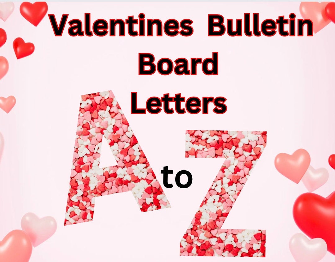 Valentines Day Bulletin Board Letters - Etsy