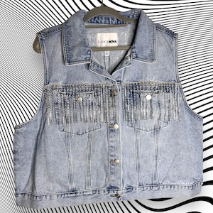 Dolly Parton-inspired Denim Jacket With Iron-on Transfer, Rhinestone ...