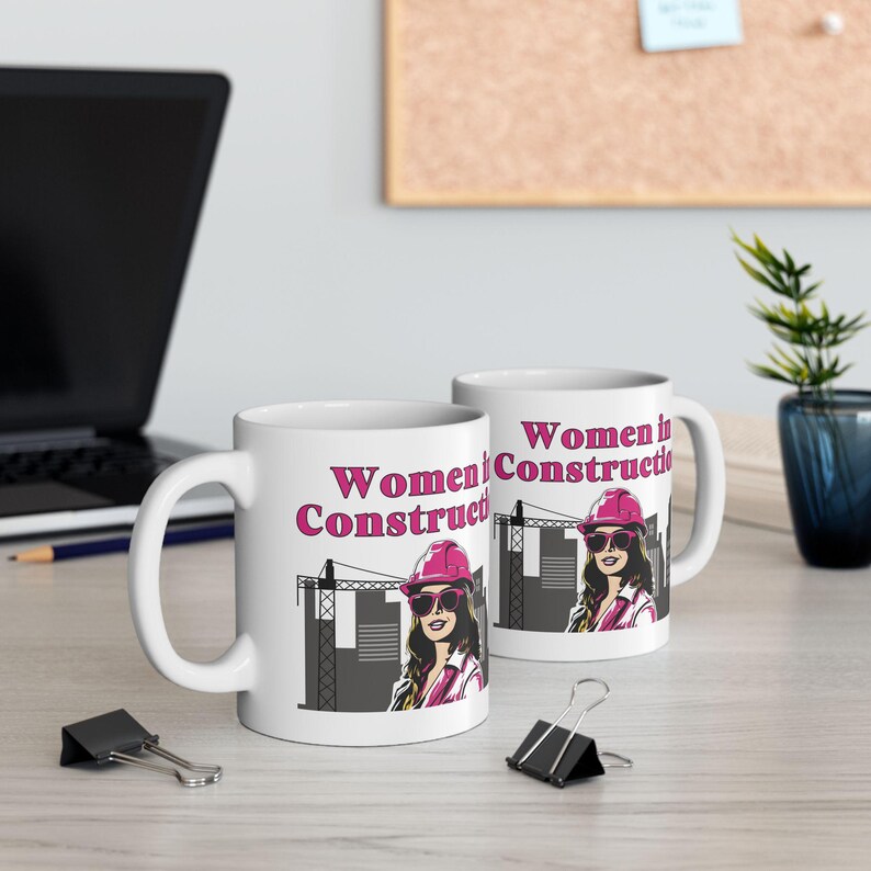 Women in Construction Mug, Coffee Cup for Women in STEM, Blue Collar ...