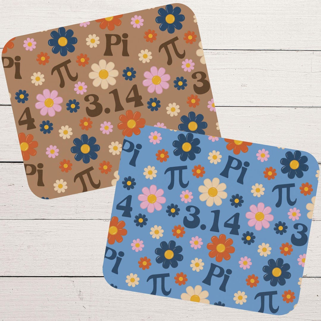Retro Floral Pi Mousepad, Mouse Pad for Math Lover, Engineer Work Gift ...