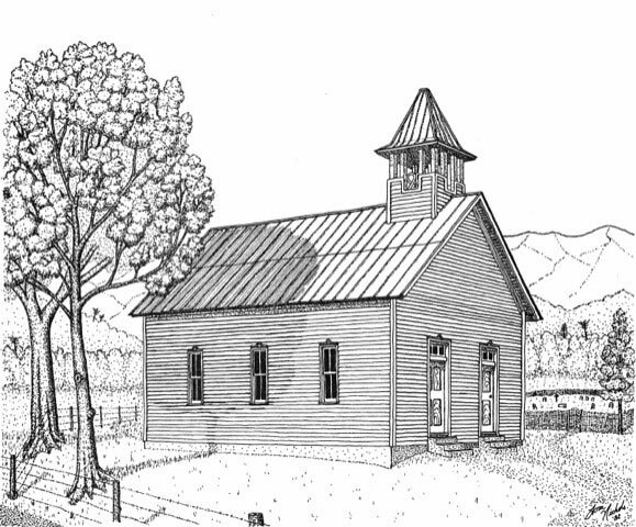 Historic Renderings, Primitive 109 Year Old Plus Methodist Church ...