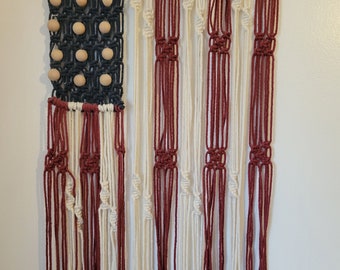 Handmade Macrame US Flag. - Etsy