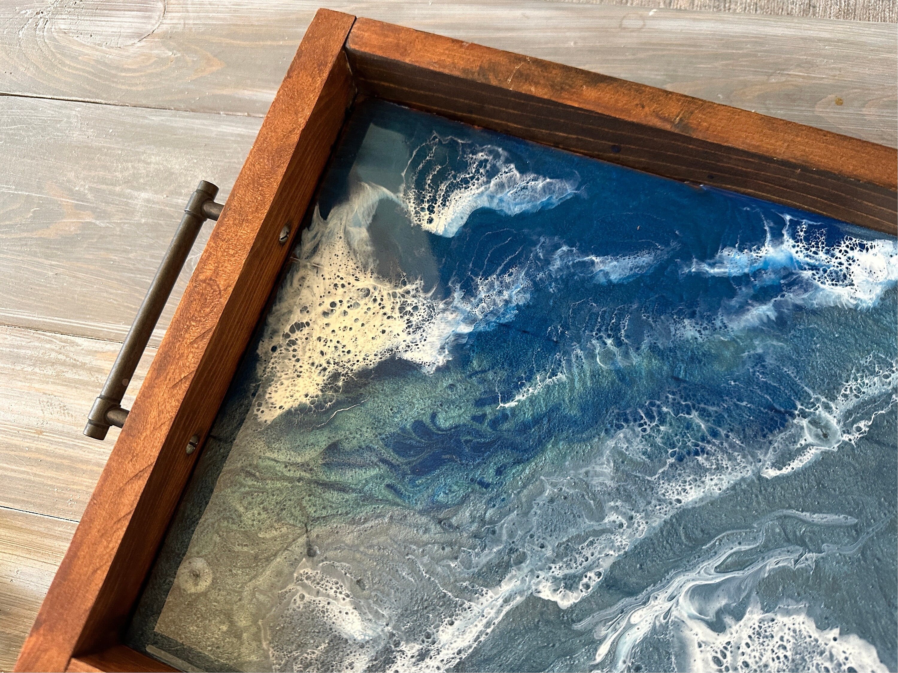 Large Ocean Wave Tray, Wedding Gift, Anniversary Gift, Table Decor ...