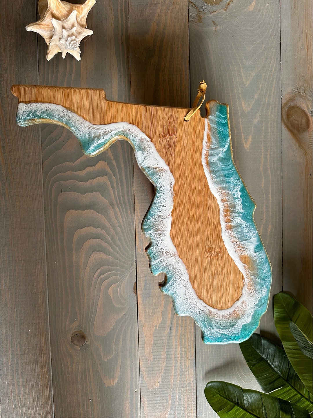Florida Ocean Wave Cutting Board, Mother's Day Gift, Beach Resin Art ...