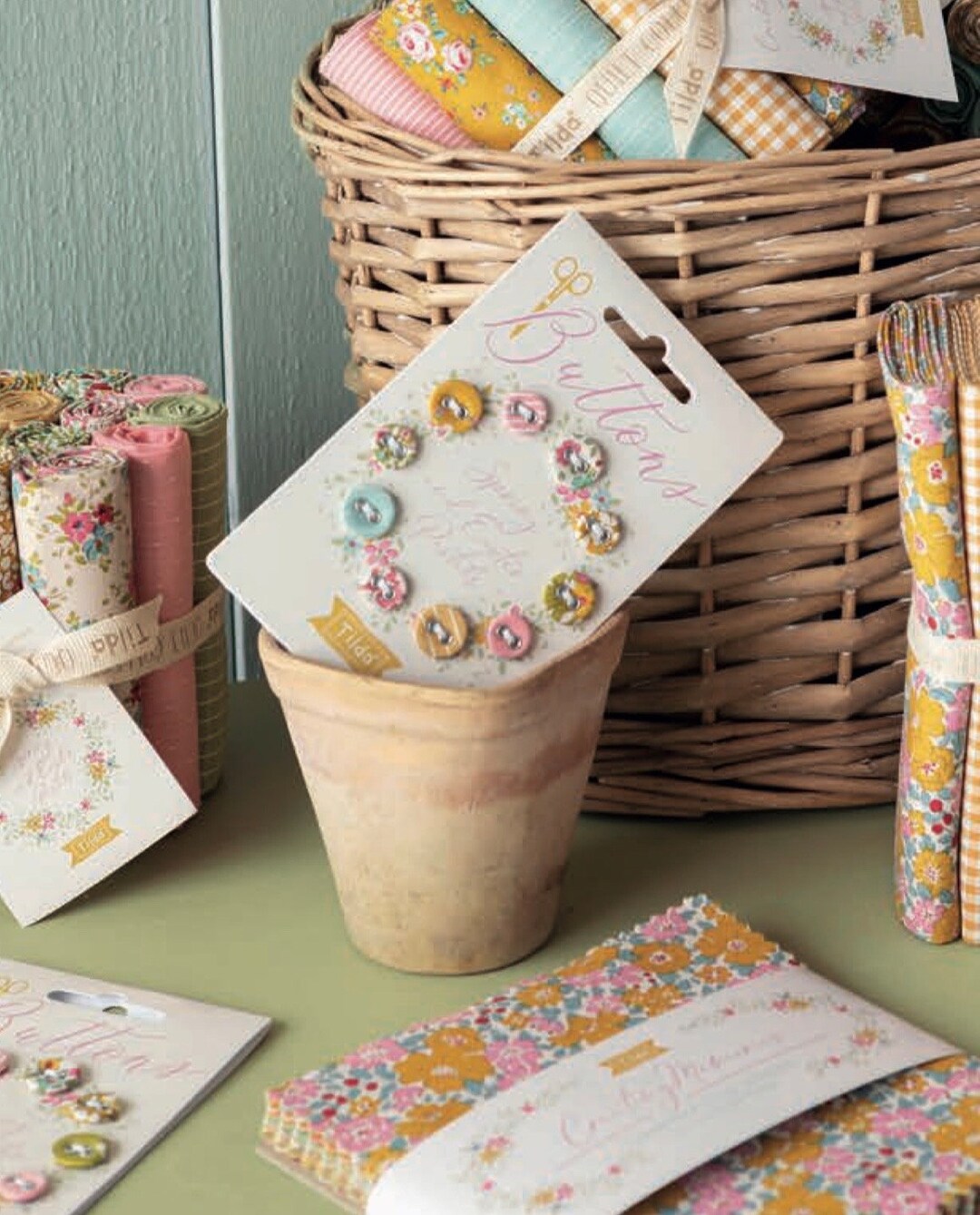 Tilda Buttons Creating Memories Fabric Covered Button Spring 10 Pack ...