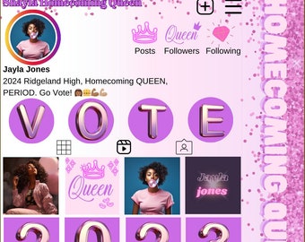 Instagram Homecoming Queen Vote Campaign Flyer Prom High - Etsy
