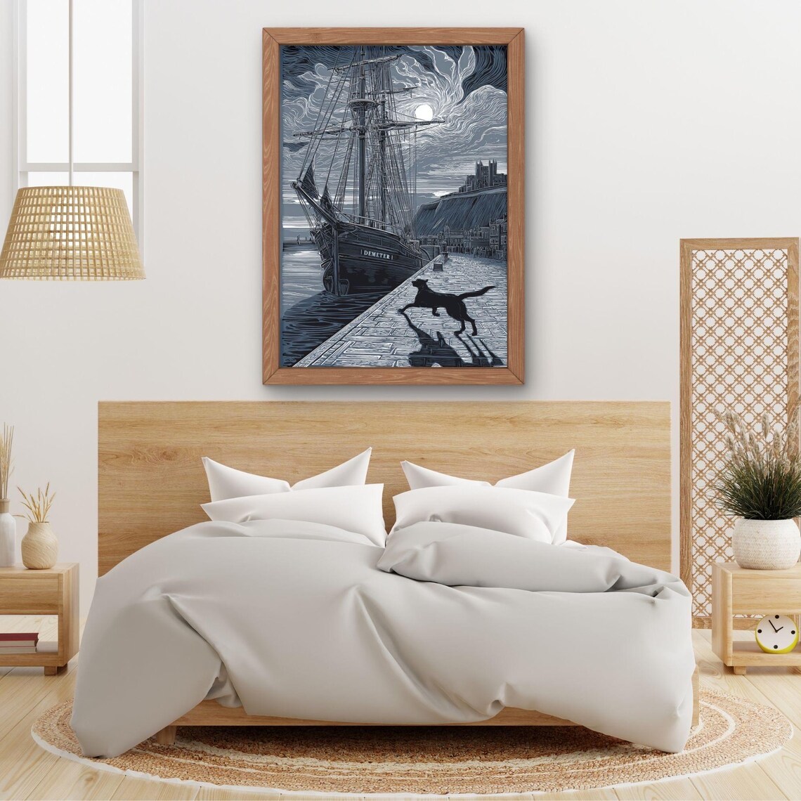Dracula Demeter Print: Whitby Abbey Gothic Linocut Poster - Etsy