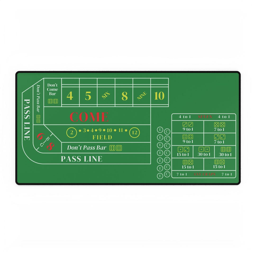 Craps - Desk Mat - Craps Player - Valentine's Gift - Father's Day Gift - Funny Gift - Etsy