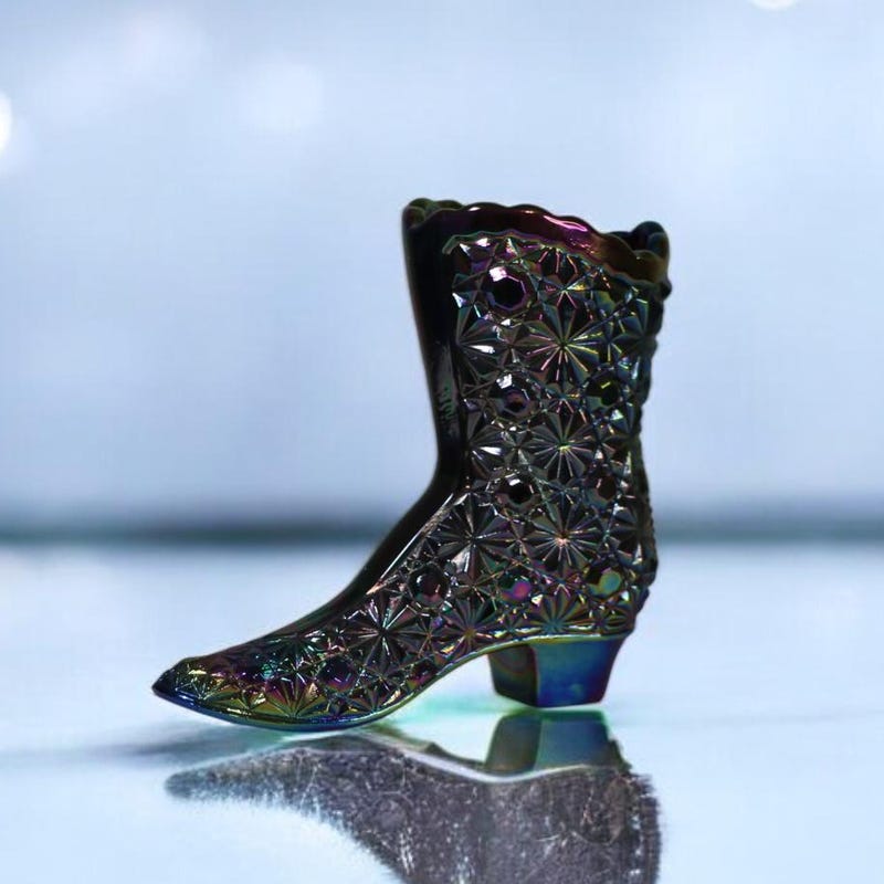 Fenton Shoes Carnival Glass - Etsy
