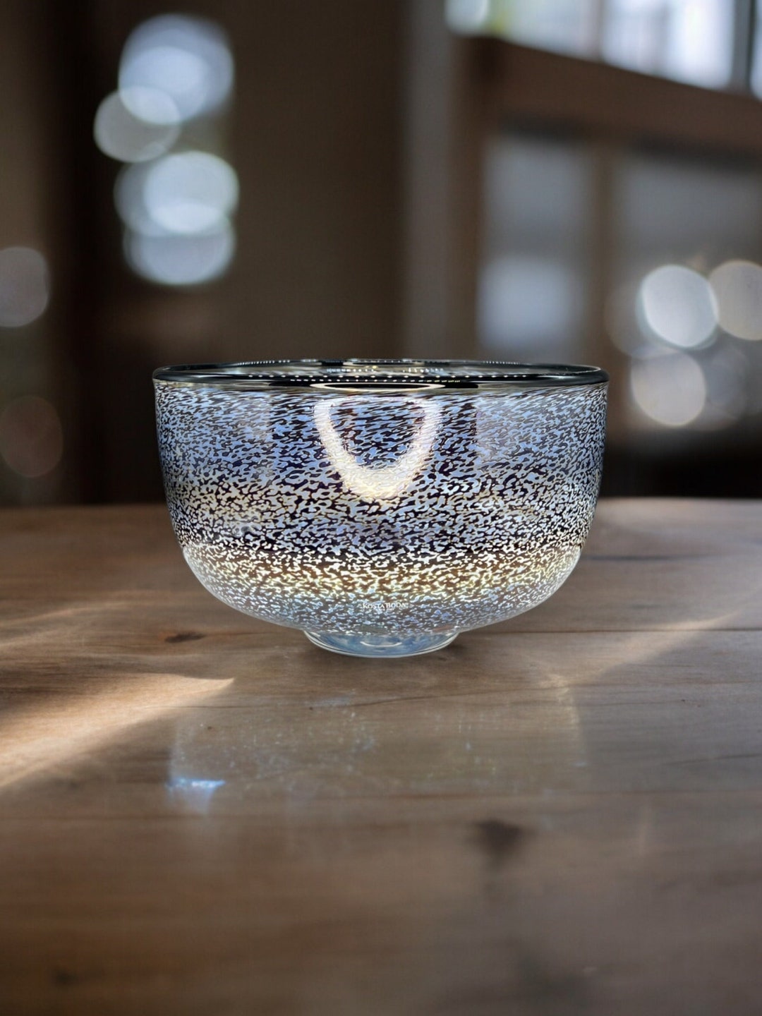 Kosta Boda "meteor" Art Glass Deep Bowl, Bertil Vallien Signed ...