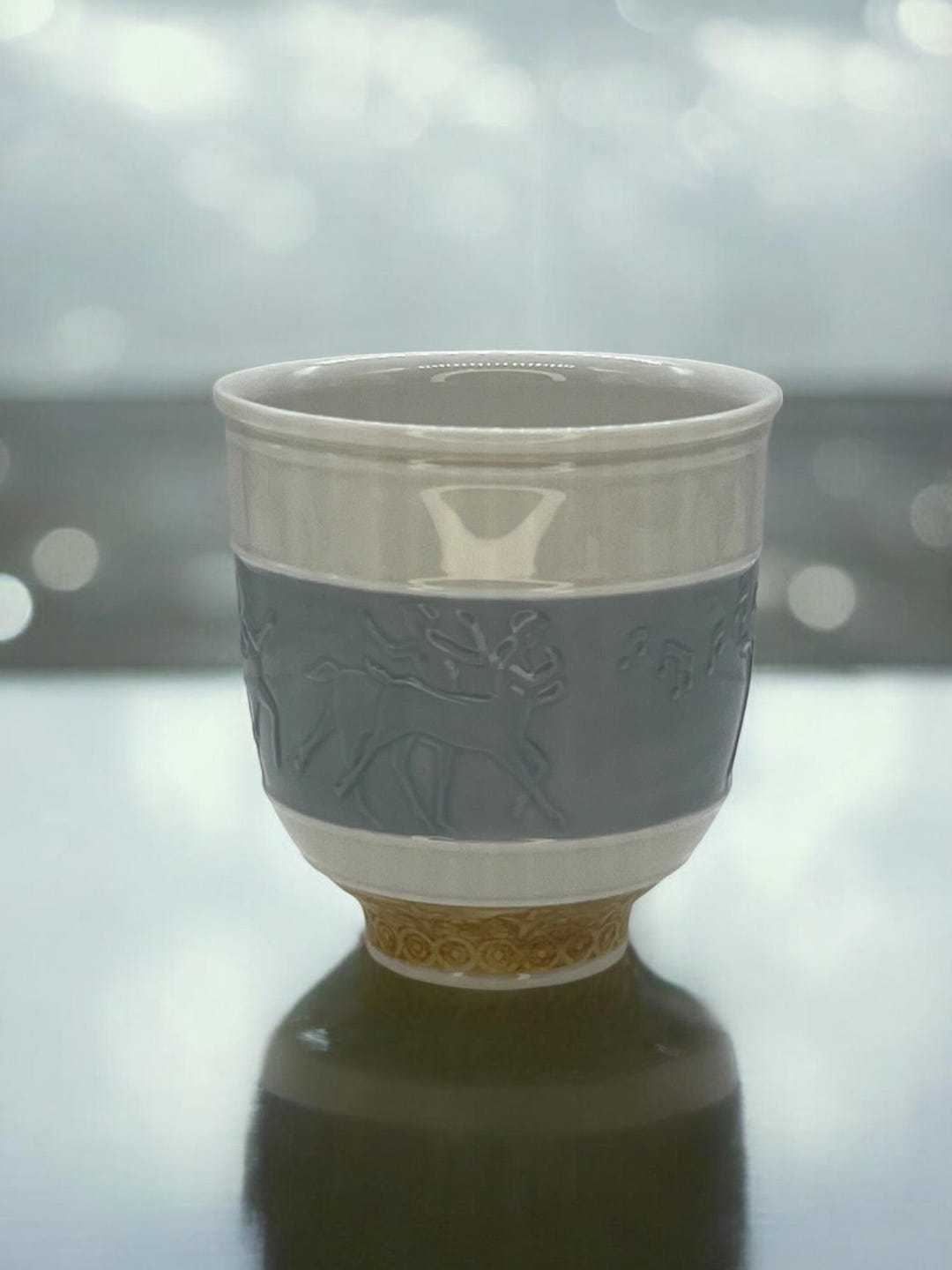 Lladro 2005 Privilege Gold "gardens of Athens" Porcelain Cup Glazed ...