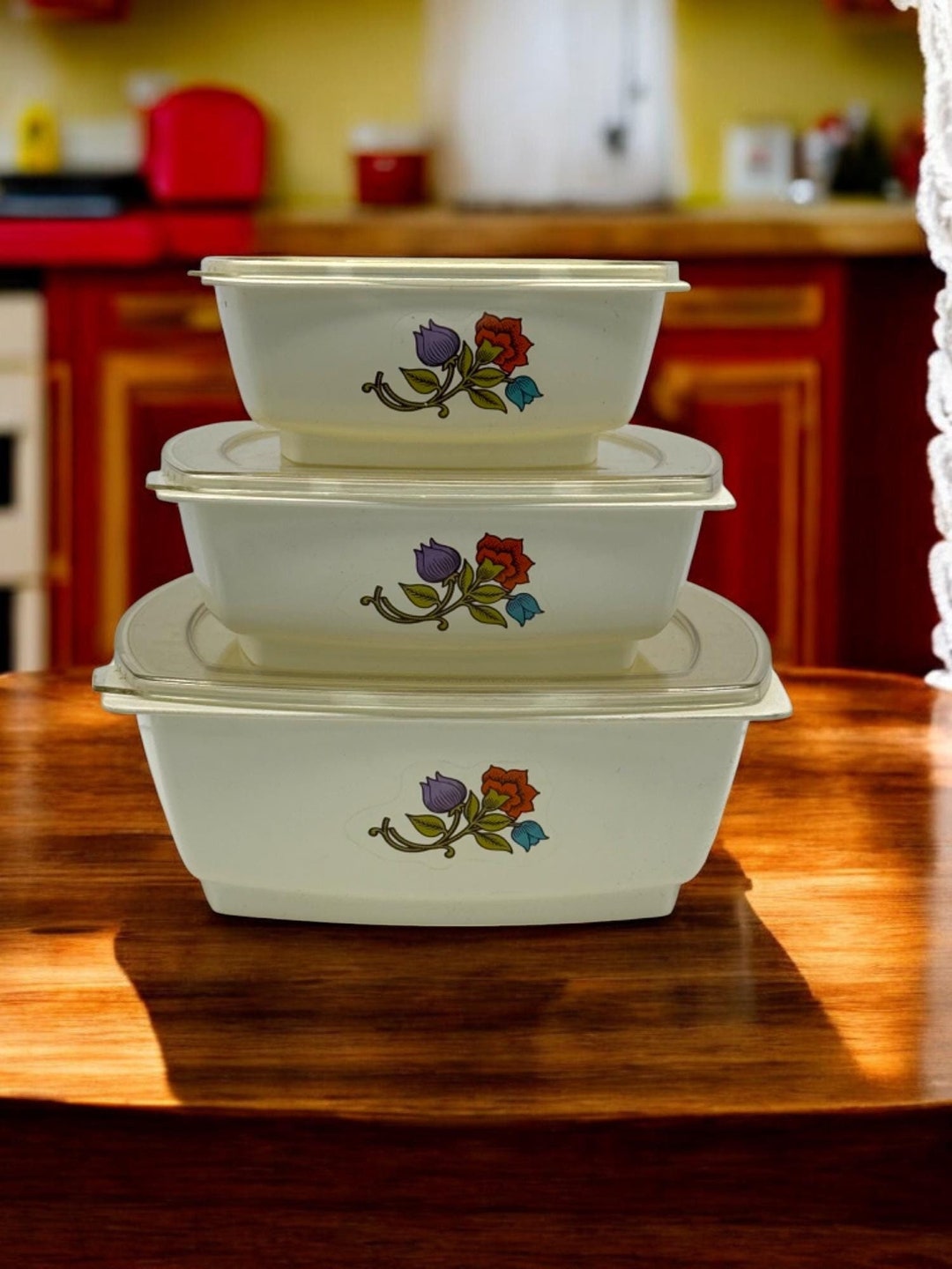 Vintage Hefty Nesting Food Containers - Set of 3 - Hard Plastic ...