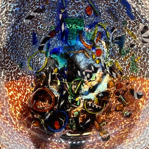 Kosta Boda "meteor" Art Glass Deep Bowl, Bertil Vallien Signed ...