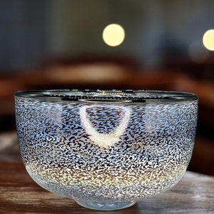 Kosta Boda "meteor" Art Glass Deep Bowl, Bertil Vallien Signed ...