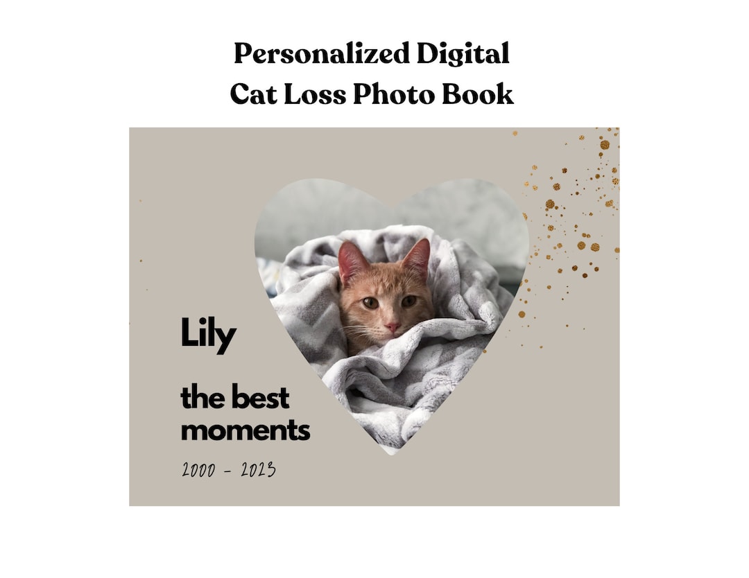 Personalized Digital Cat Memorial Photo Book Canva Photobook - Etsy