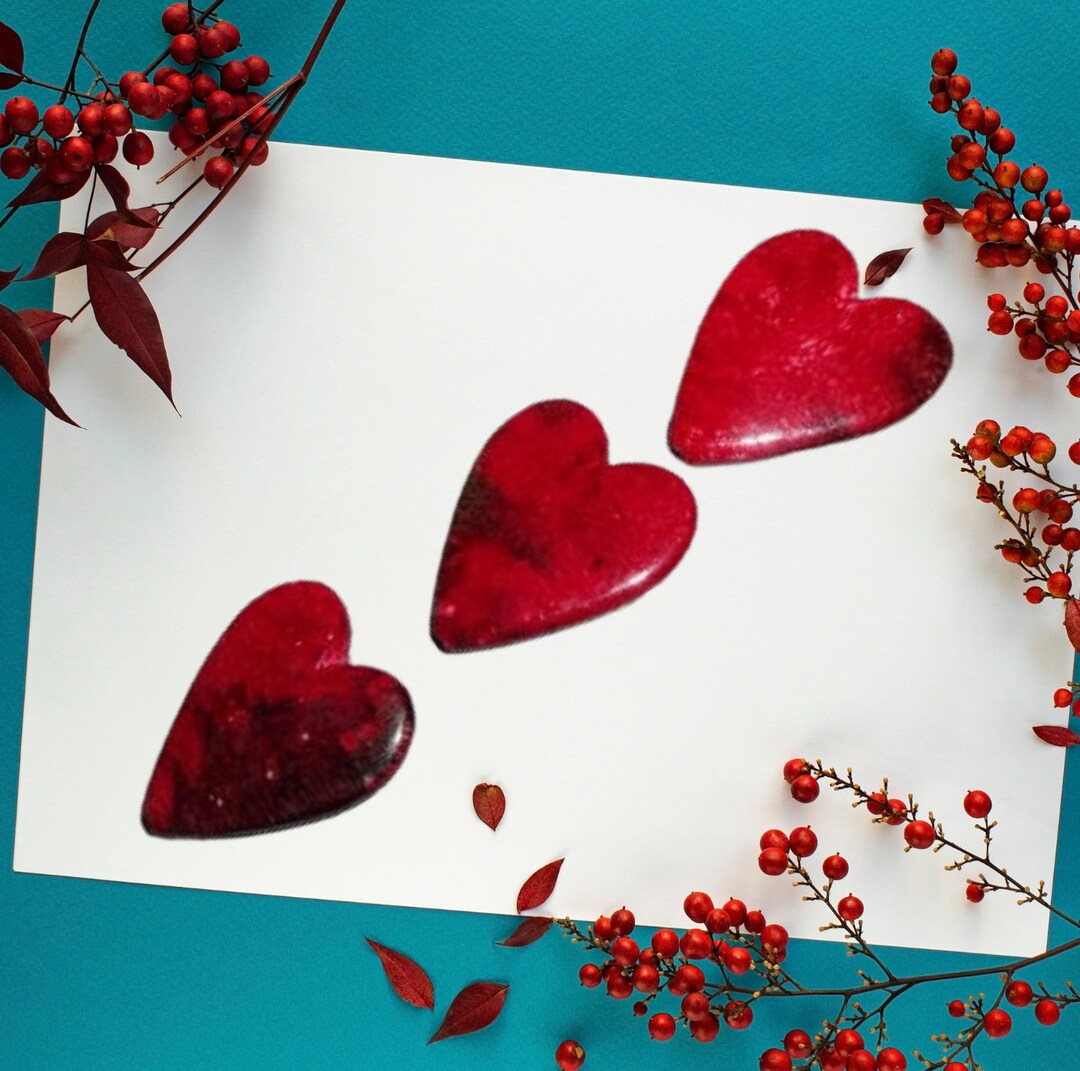 3 Red Heart Set L 1 X 2 L Arts and Crafts L Jewelry Making L Beads L ...