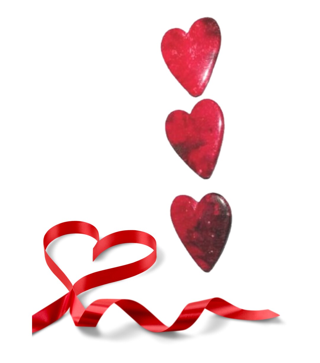 3 Red Heart Set L 1 X 2 L Arts and Crafts L Jewelry Making L Beads L ...