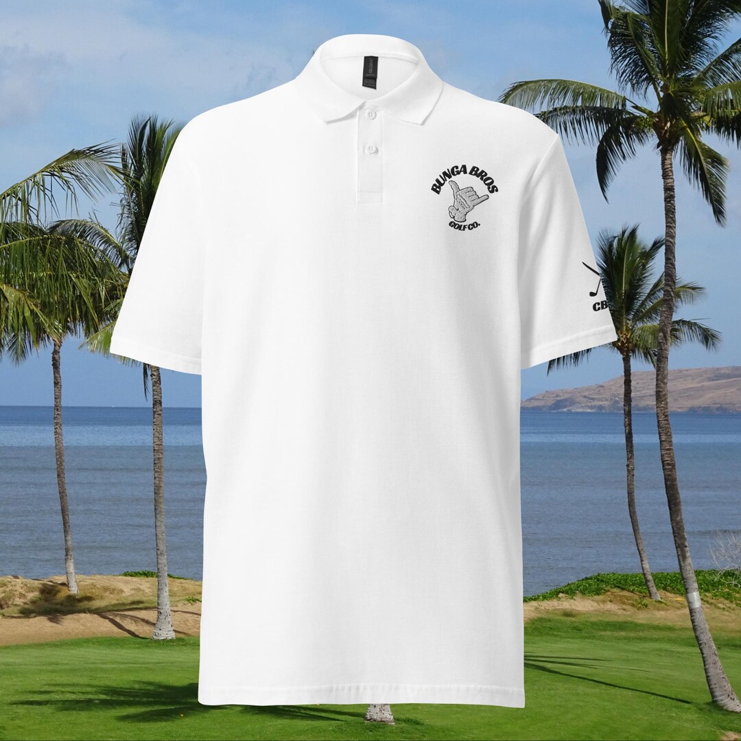 Bunga Bros Golf - Shaka Brah - Gildan Polo - Embroidered - Etsy