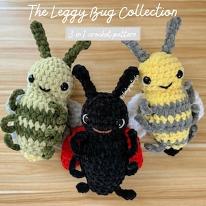Crochet Pattern 3in1 Bundle: the Leggy Bug Collection- Amigurumi Bug ...
