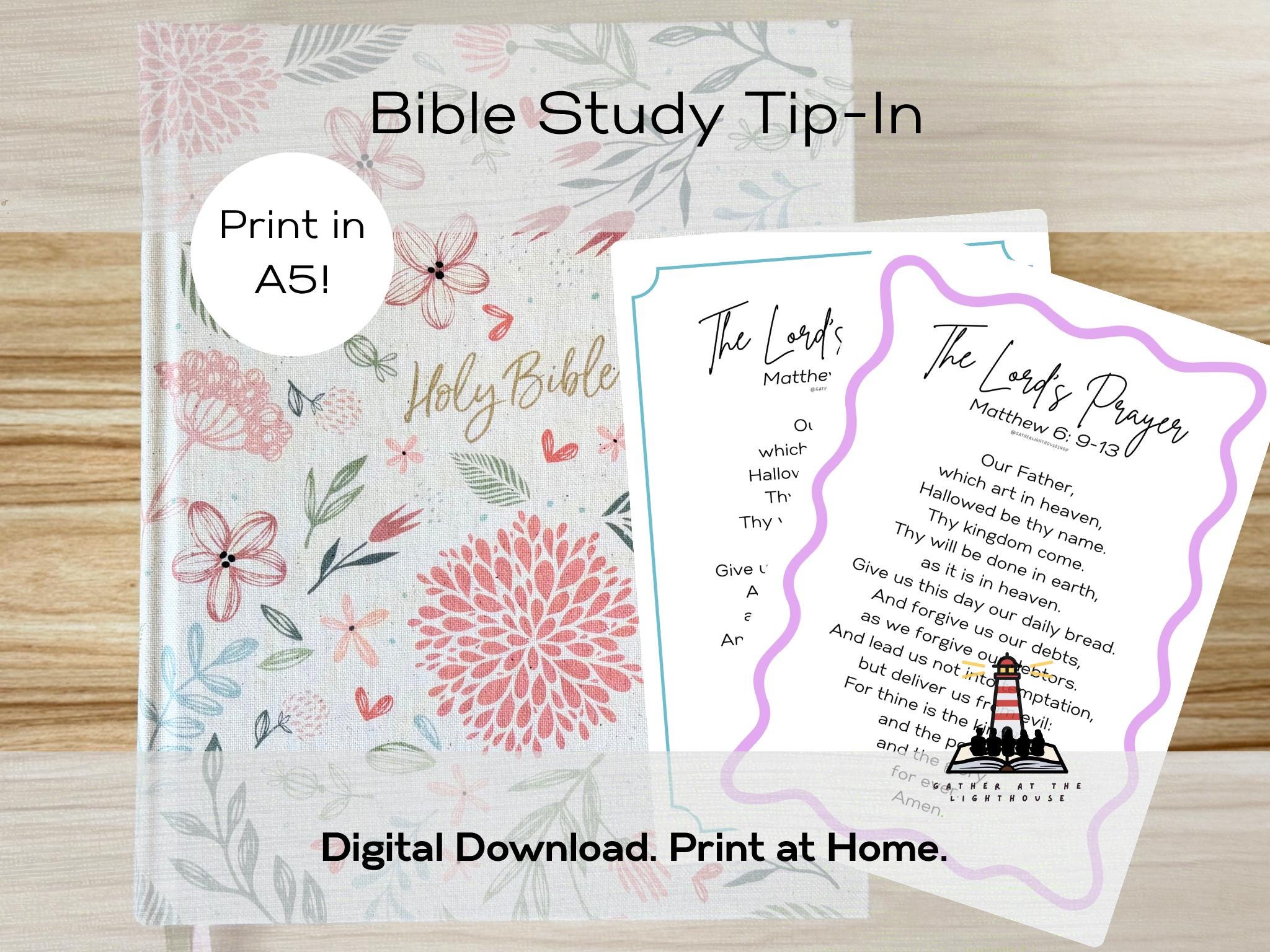 Bible Study Tip in Printable: the Lord's Prayer Digital Download - Etsy