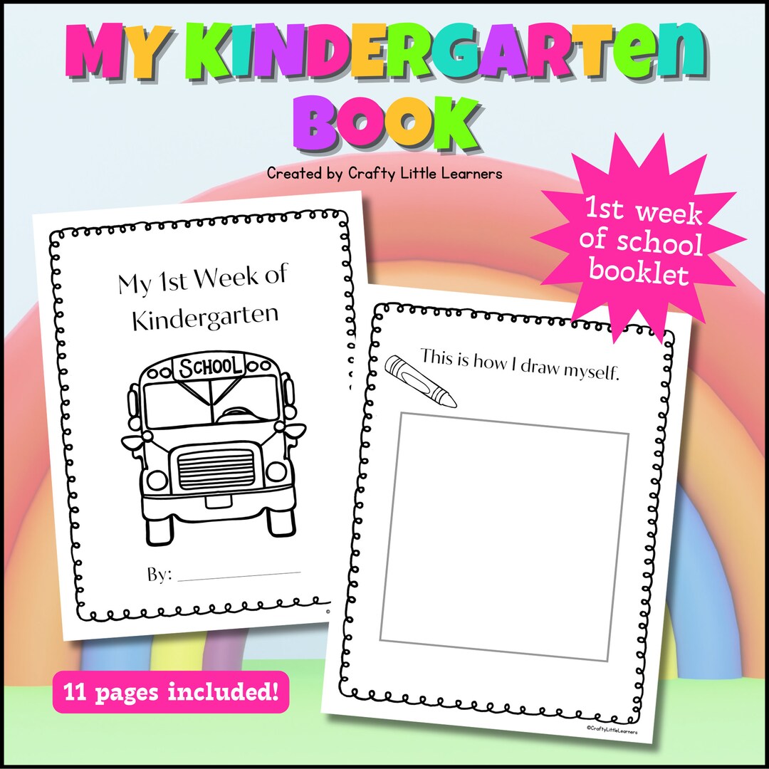 My Kindergarten Book Back to School Kindergarten Worksheet Workbook ...