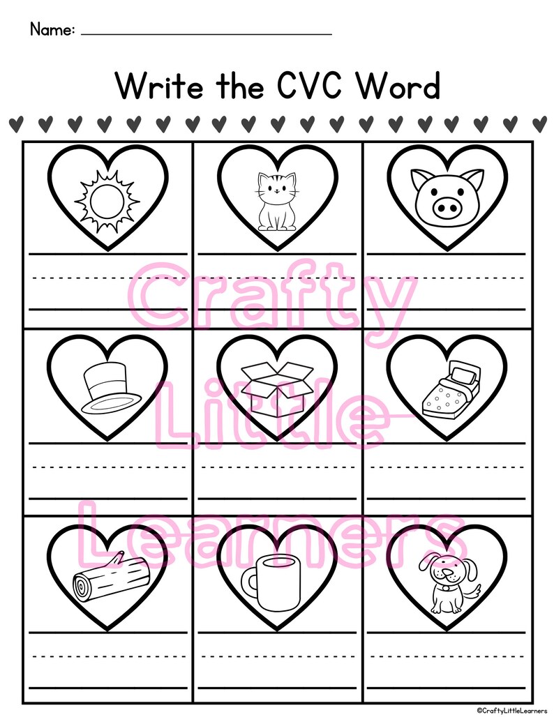 Write the CVC Word *february Edition* | Kindergarten 1st Grade ...