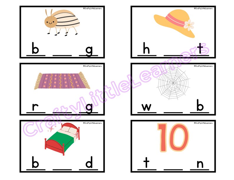 CVC Missing Middle Sounds Phonics Activities for Kindergarten Phonics ...