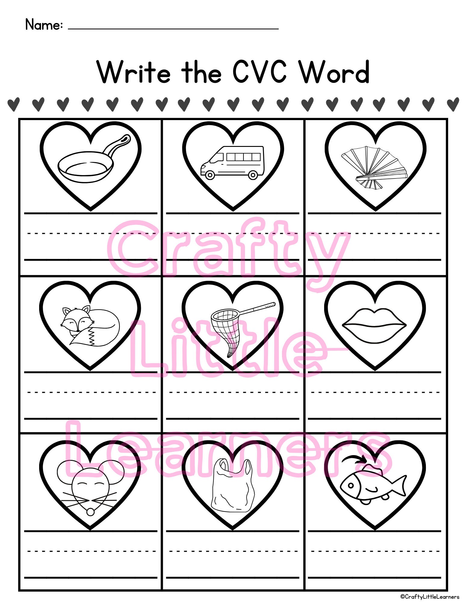 Write the CVC Word *february Edition* | Kindergarten 1st Grade ...